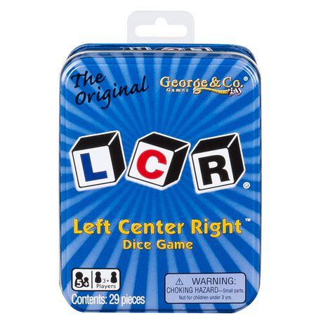 The Original LCR® Left Center Right™ Blue Tin – Dicegames.com